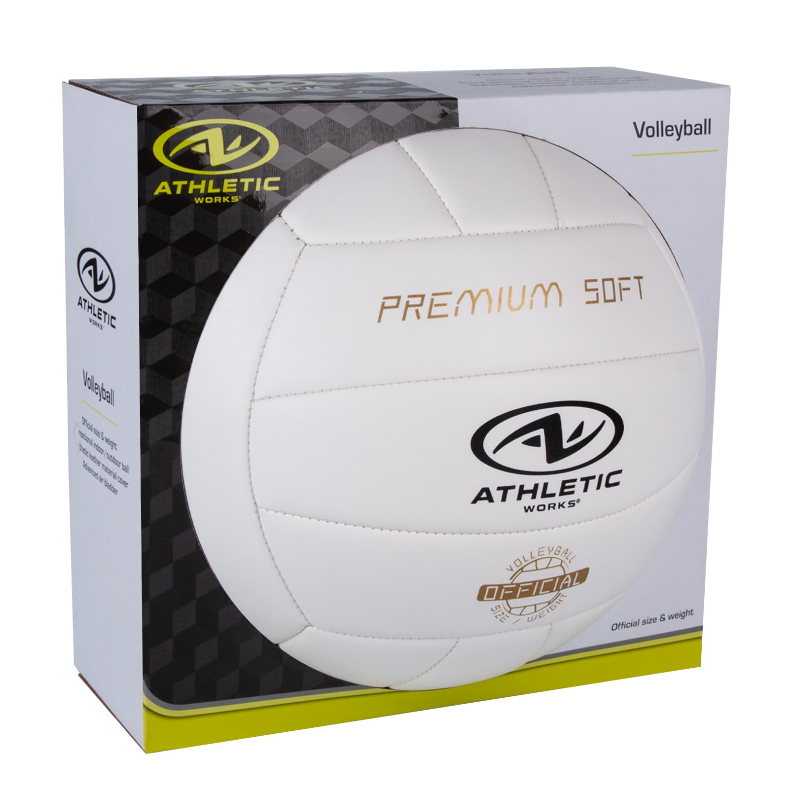 Athletic Works Size 5 Premium Soft Volleyball, White - Walmart.com