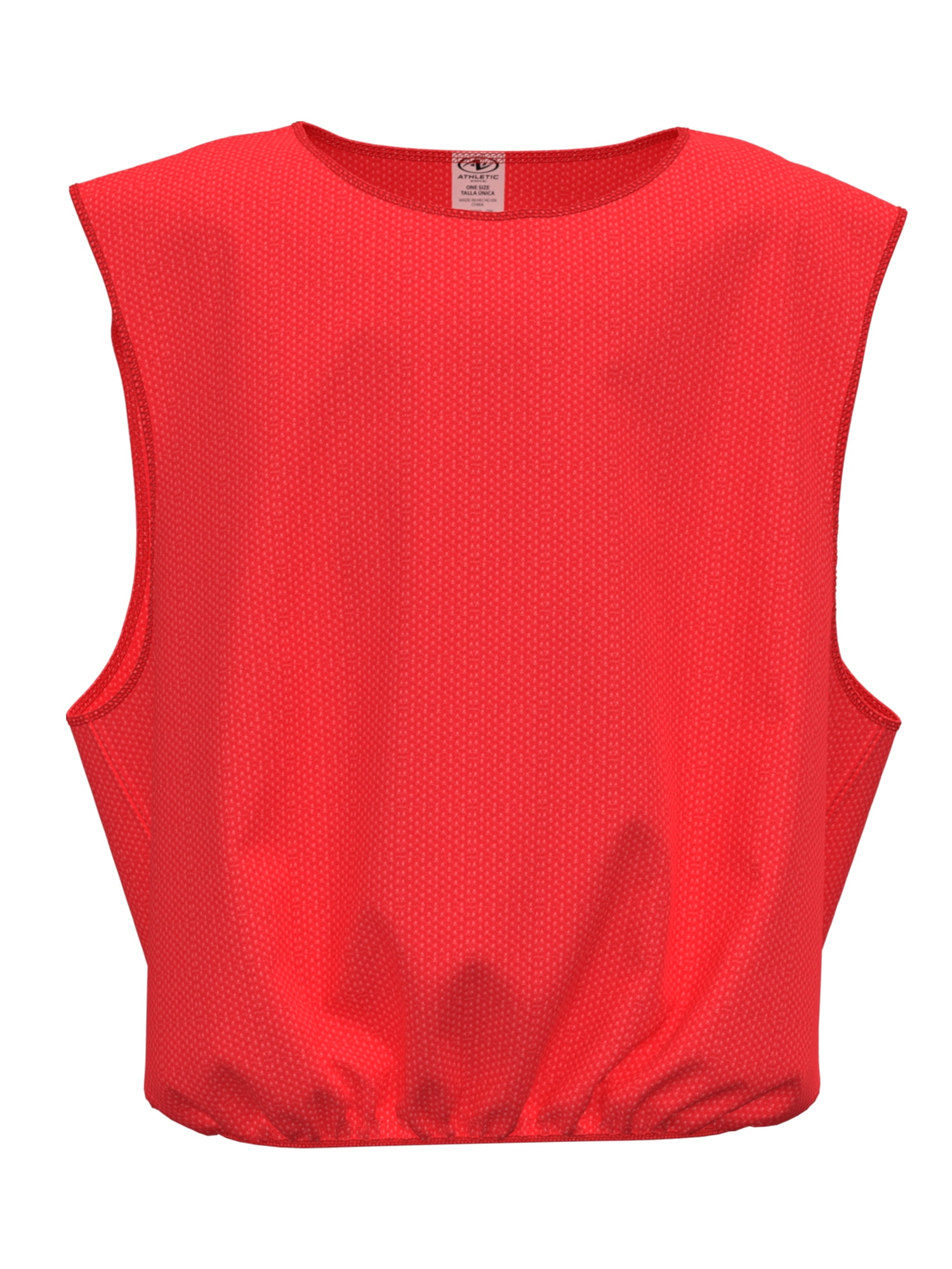 Athletic Works Kids Sleeveless Scrimmage Vest 6-Pack Red Mesh Jersey ...