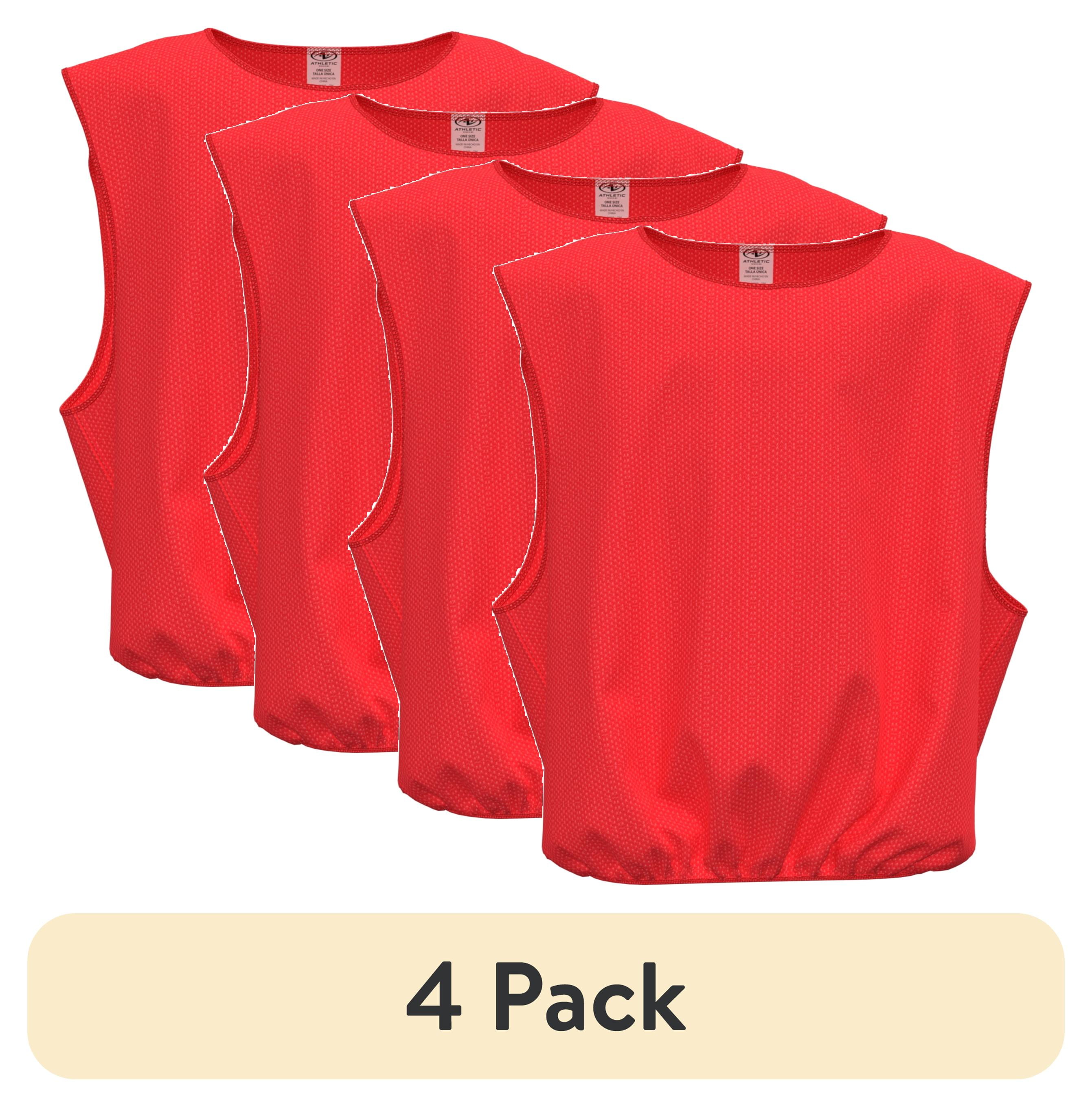 (4 pack) Athletic Works Sleeveless Pullover Junior Scrimmage Vest (Kids ...