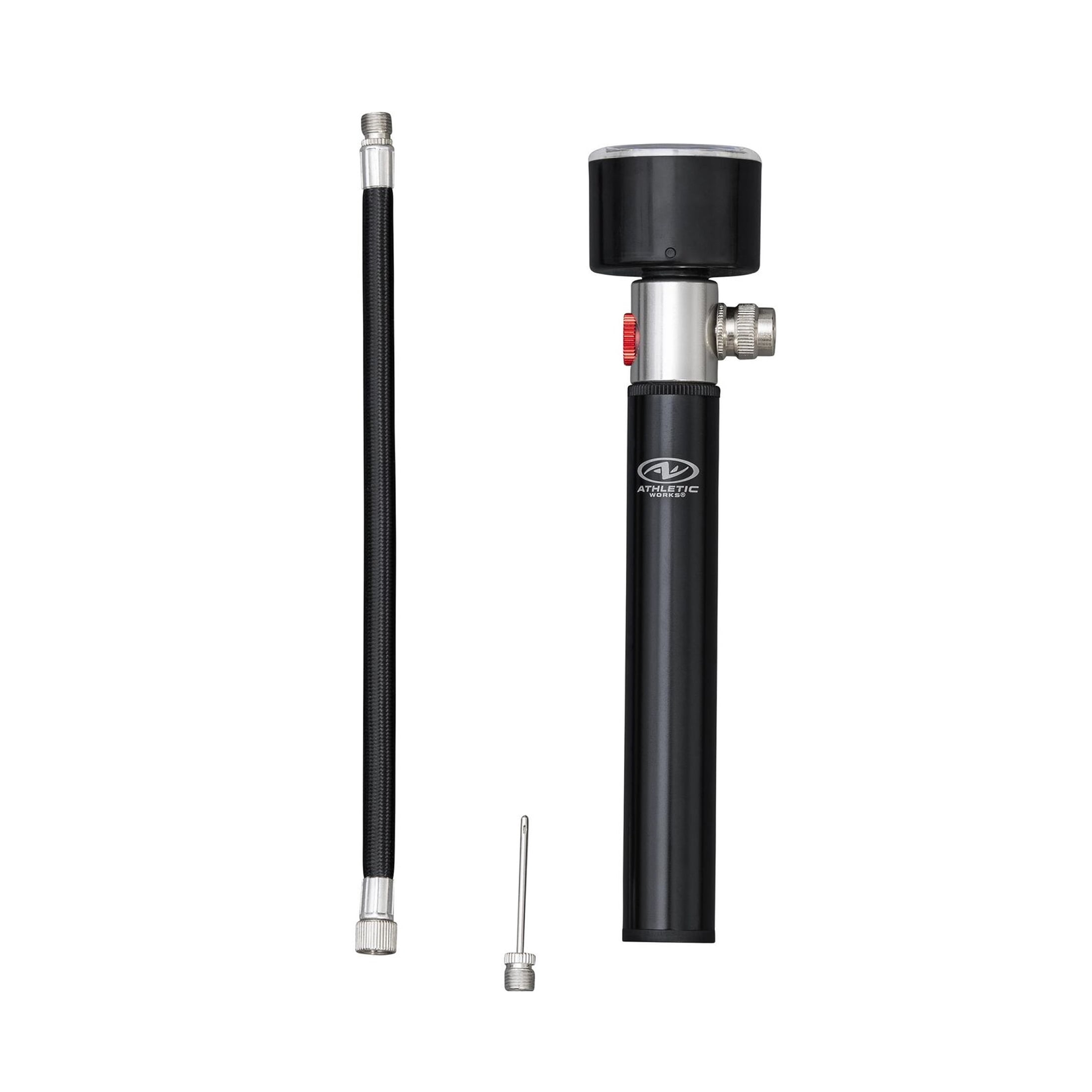 Athletic Works Sports Ball Pump with Pressure Gauge, Hose & Needle ...