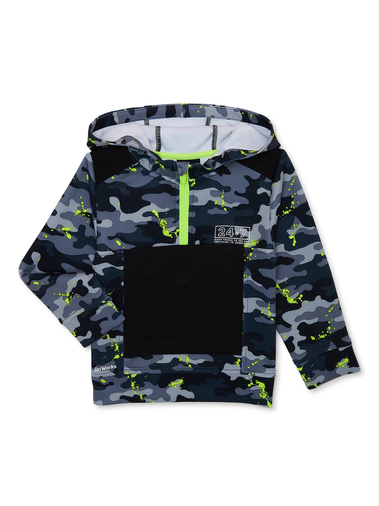 Athletic Works Toddler Boy's Half Zip Hoodie, Sizes 12 Months-5T ...