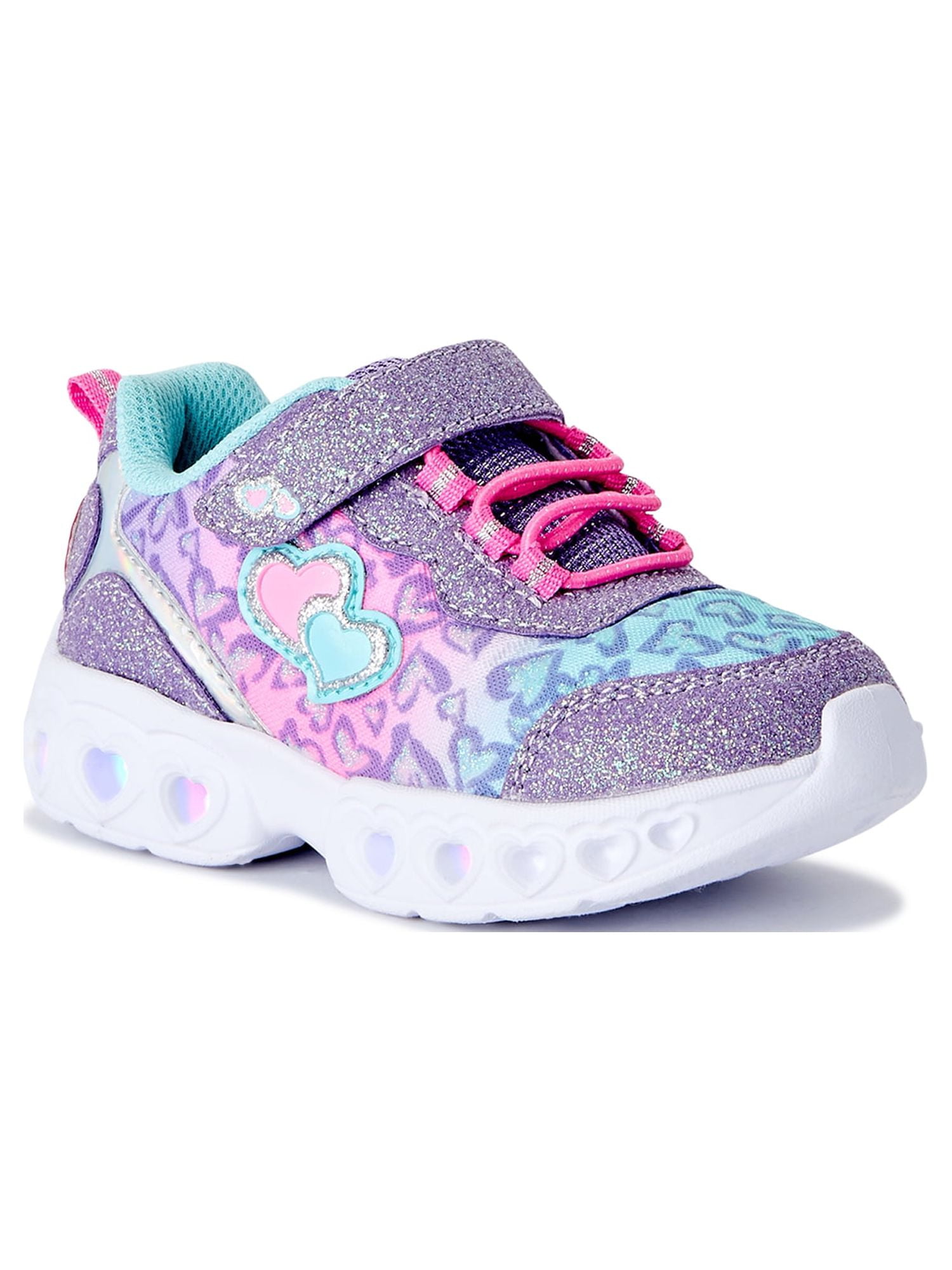 Athletic Works Toddler Girls Light Up Sneakers, Sizes 7-12 - Walmart.com