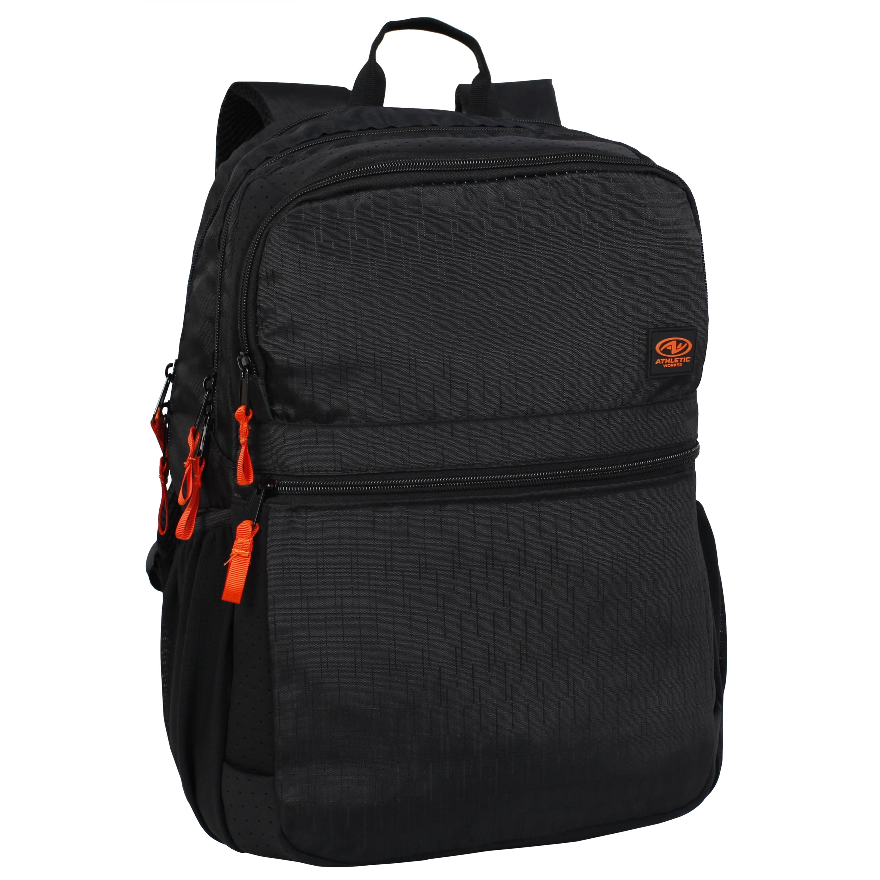 Athletic Works Unisex Fitness Gym Backpack, Black with Hydration Pocket ...
