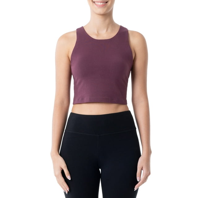 Athletic Works Women's Active Cropped Racerback Tank - Walmart.com