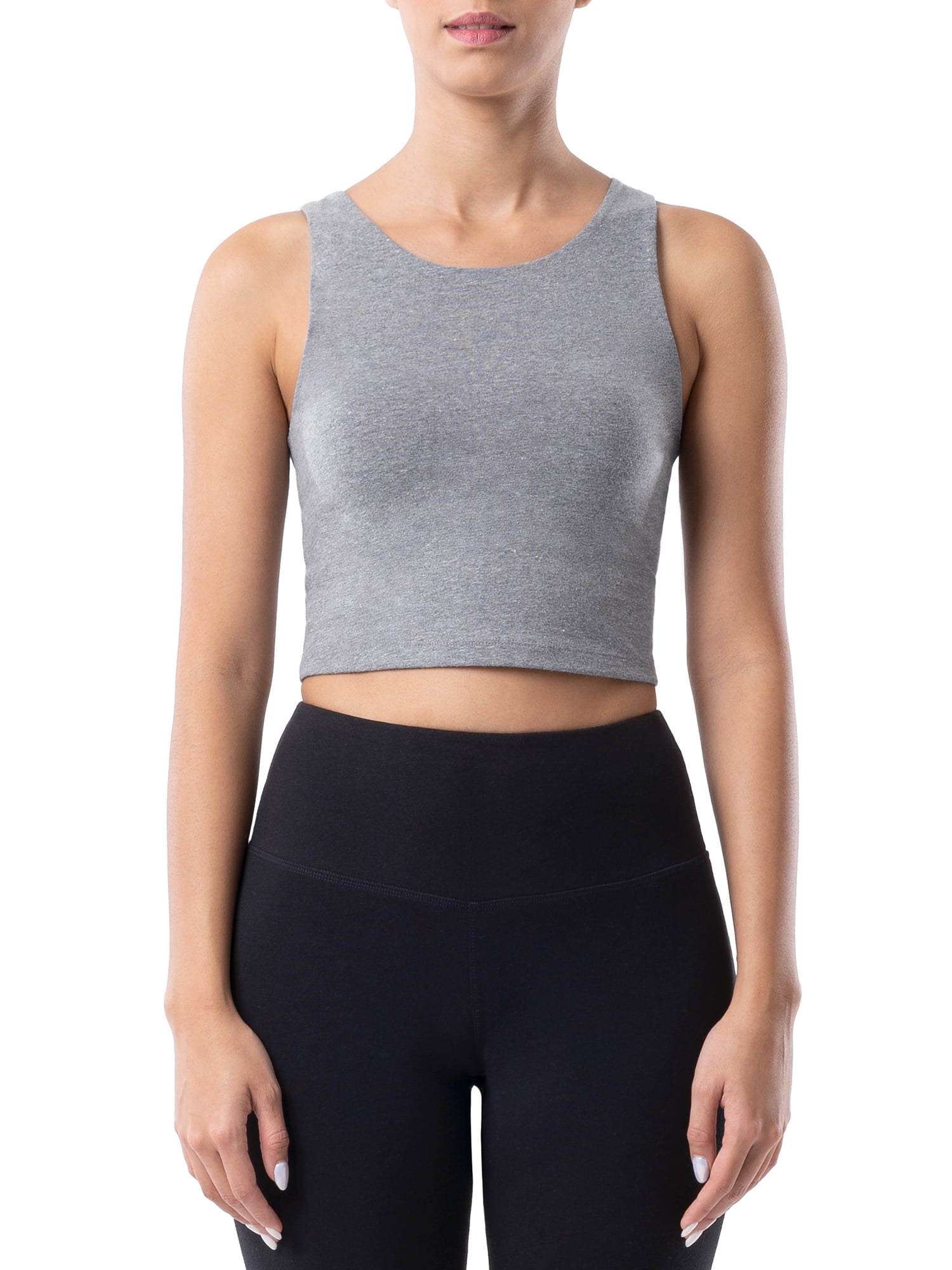 Athletic Works Women's Moisture Wicking Cropped Racerback Tank with ...