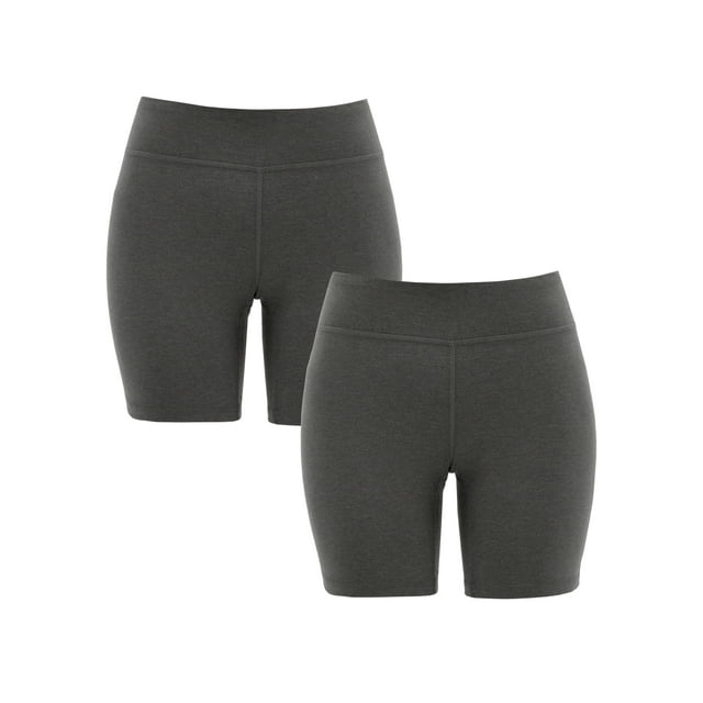 Athletic Works Women's Active Dri-Works Bike Shorts, 2-Pack, Sizes S ...