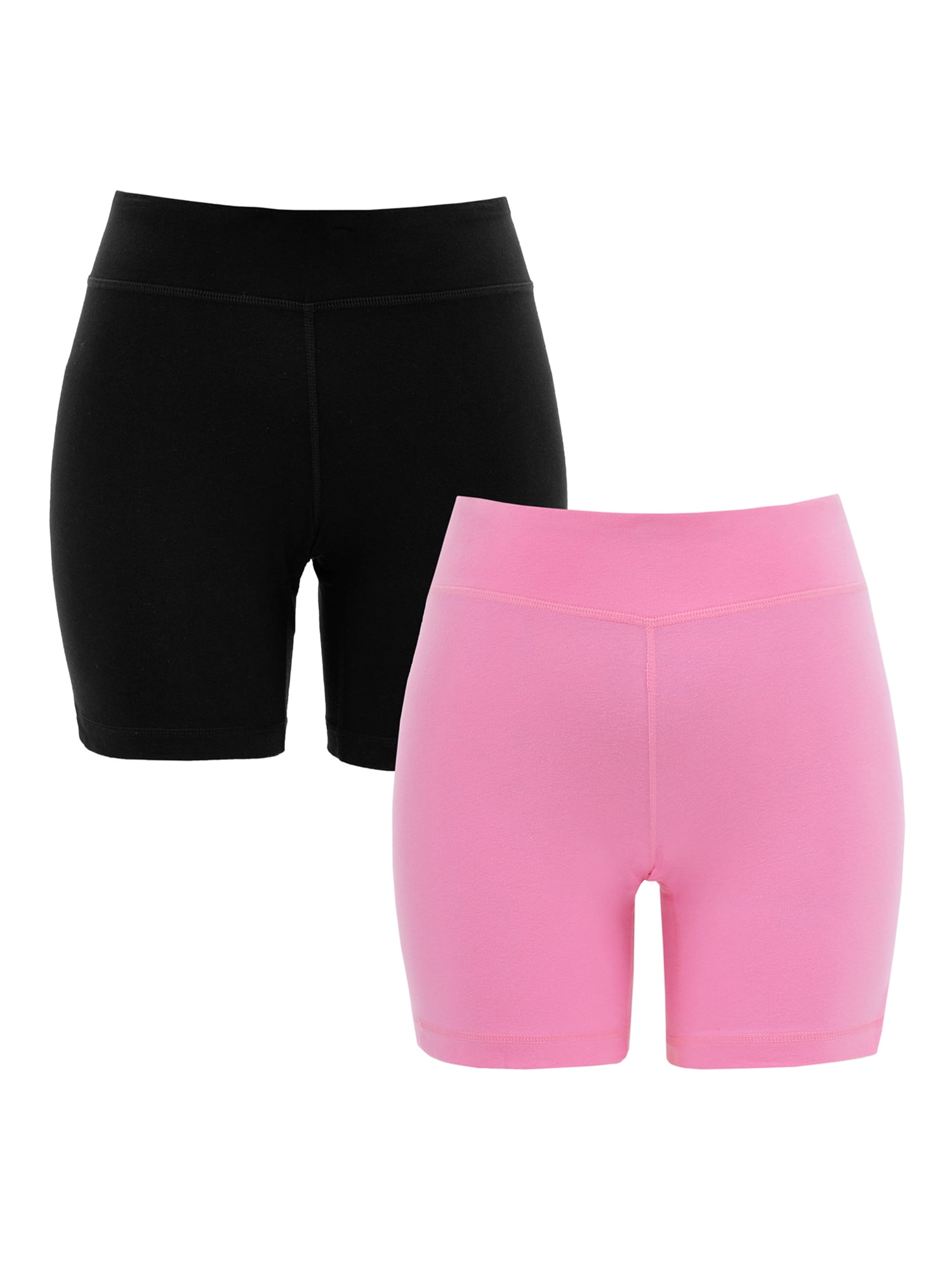 Athletic Works Women's Active Dri-Works Bike Shorts, 2-Pack, Sizes S ...