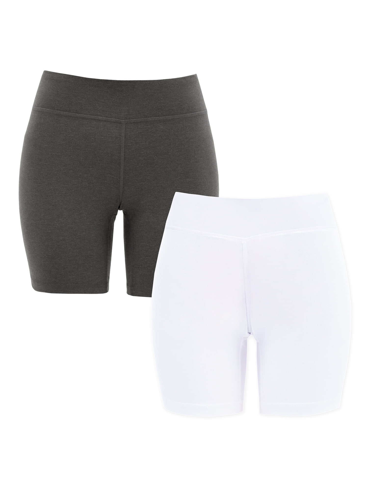 Athletic Works Women's Active Dri-Works Bike Shorts, 2-Pack, Sizes S ...