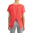 Athletic Works Women's Athleisure Fashion Split Back Tee - Walmart.com
