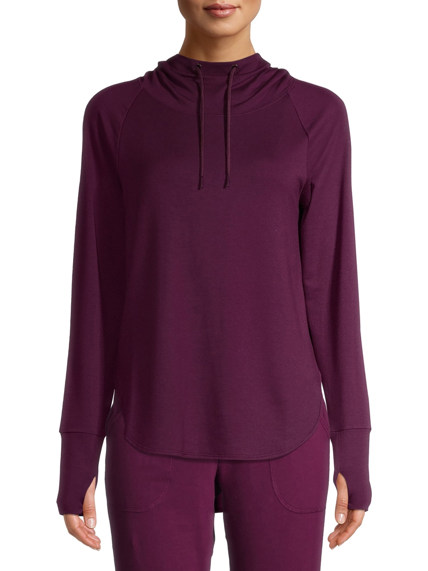 Athletic Works women's Mock Neck Hoodie - Walmart.com