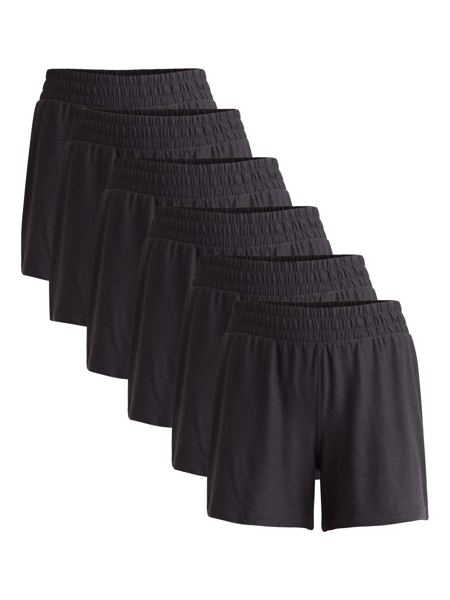 Athletic Works Women's ButterCore Soft Performance Gym Shorts 5-Pack ...