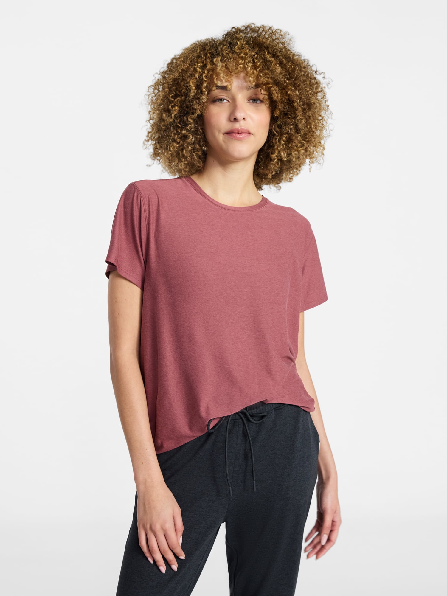 Athletic Works Women's and Women's Plus Relaxed ButterCore Tee with ...