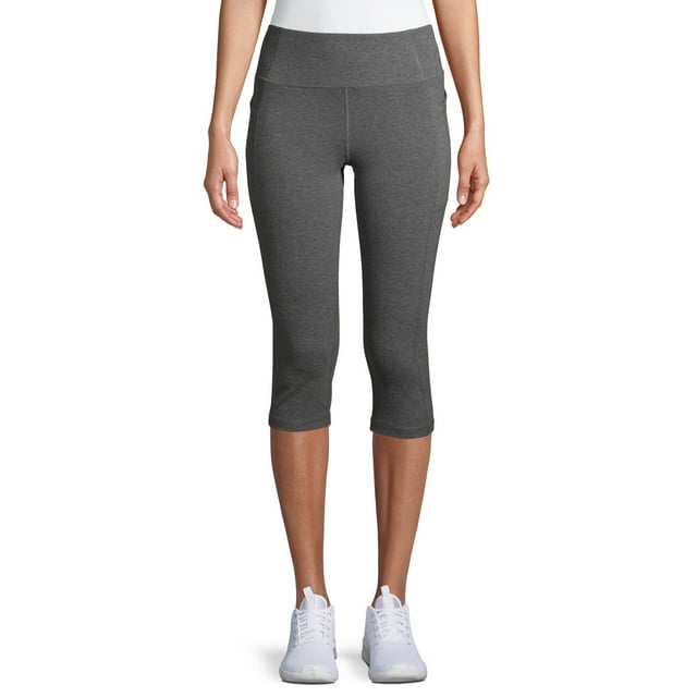 Women's Athletic Works Capri with side pockets - Walmart.com