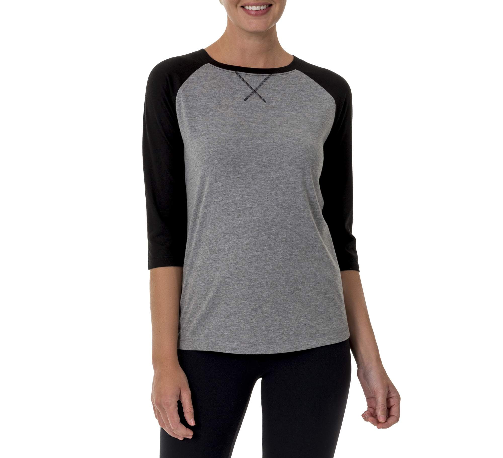 Athletic Works Baseball T-Shirt - Moisture Wicking Raglan Tee - Walmart.com