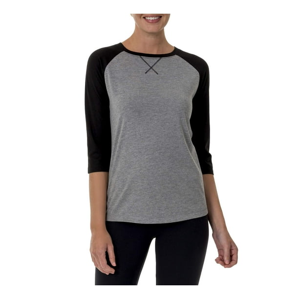 Athletic Works Women's Core Active Baseball T-Shirt - Walmart.com