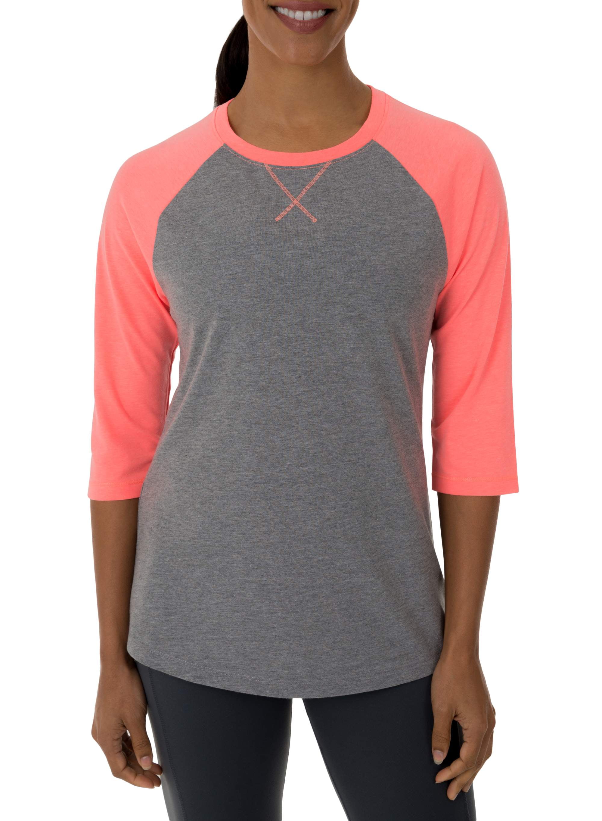 Athletic Works Women's Core Active Baseball T-Shirt - Walmart.com