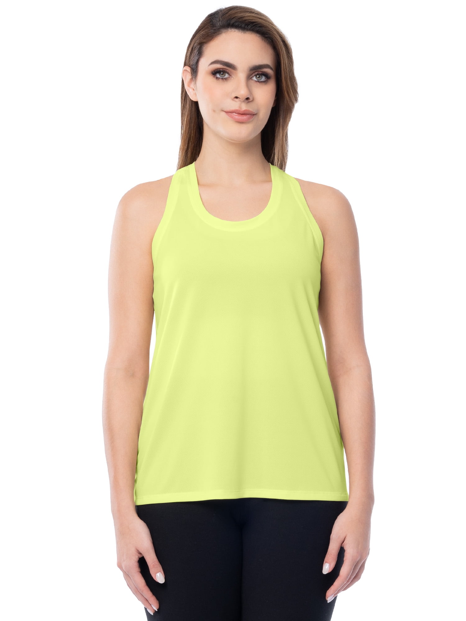 Athletic Works Women's Core Texture Knit Racerback Tank Top, Recycled ...
