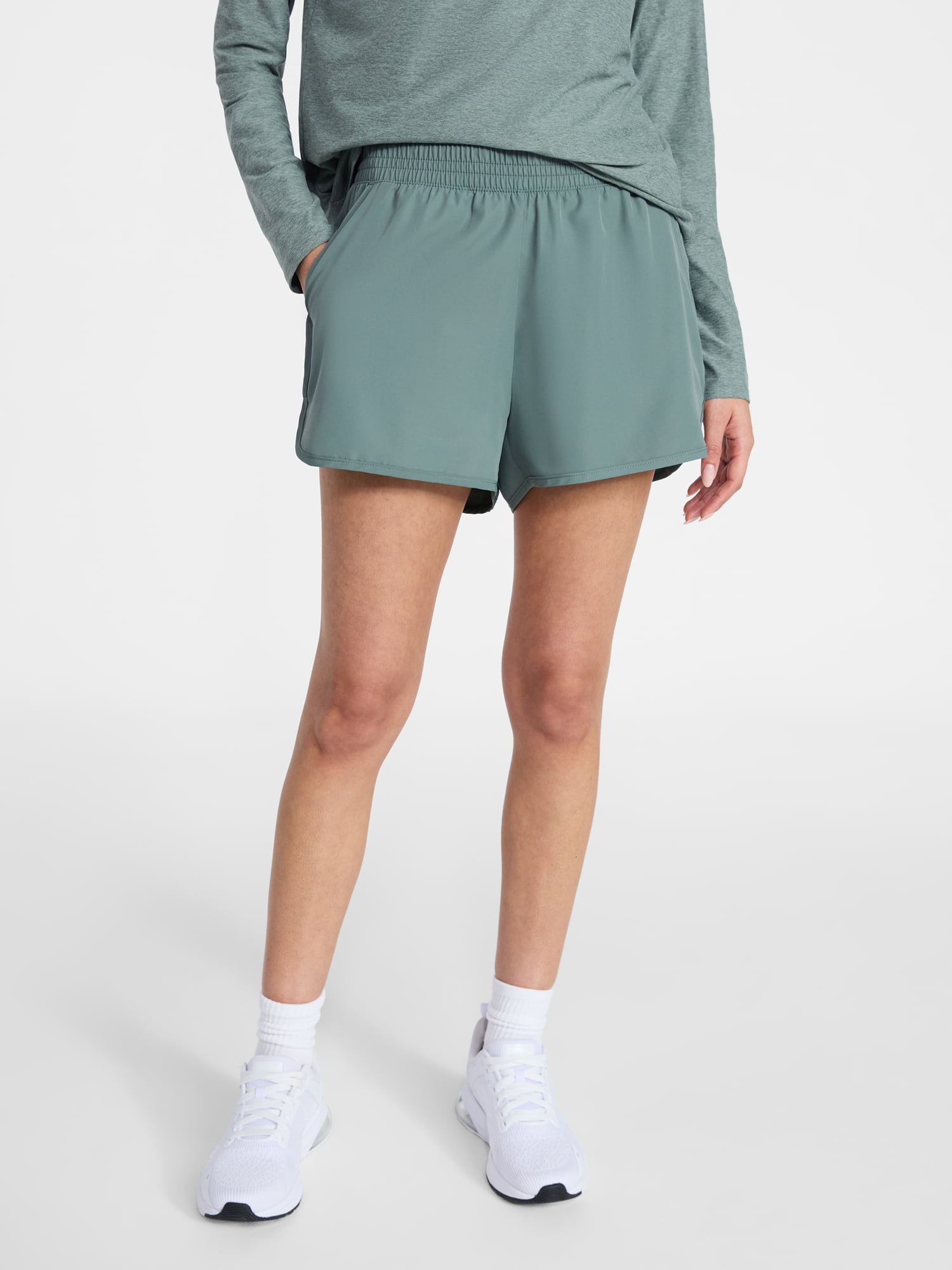 Athletic Works Women's and Women's Plus Core Running Shorts, Sizes XS ...