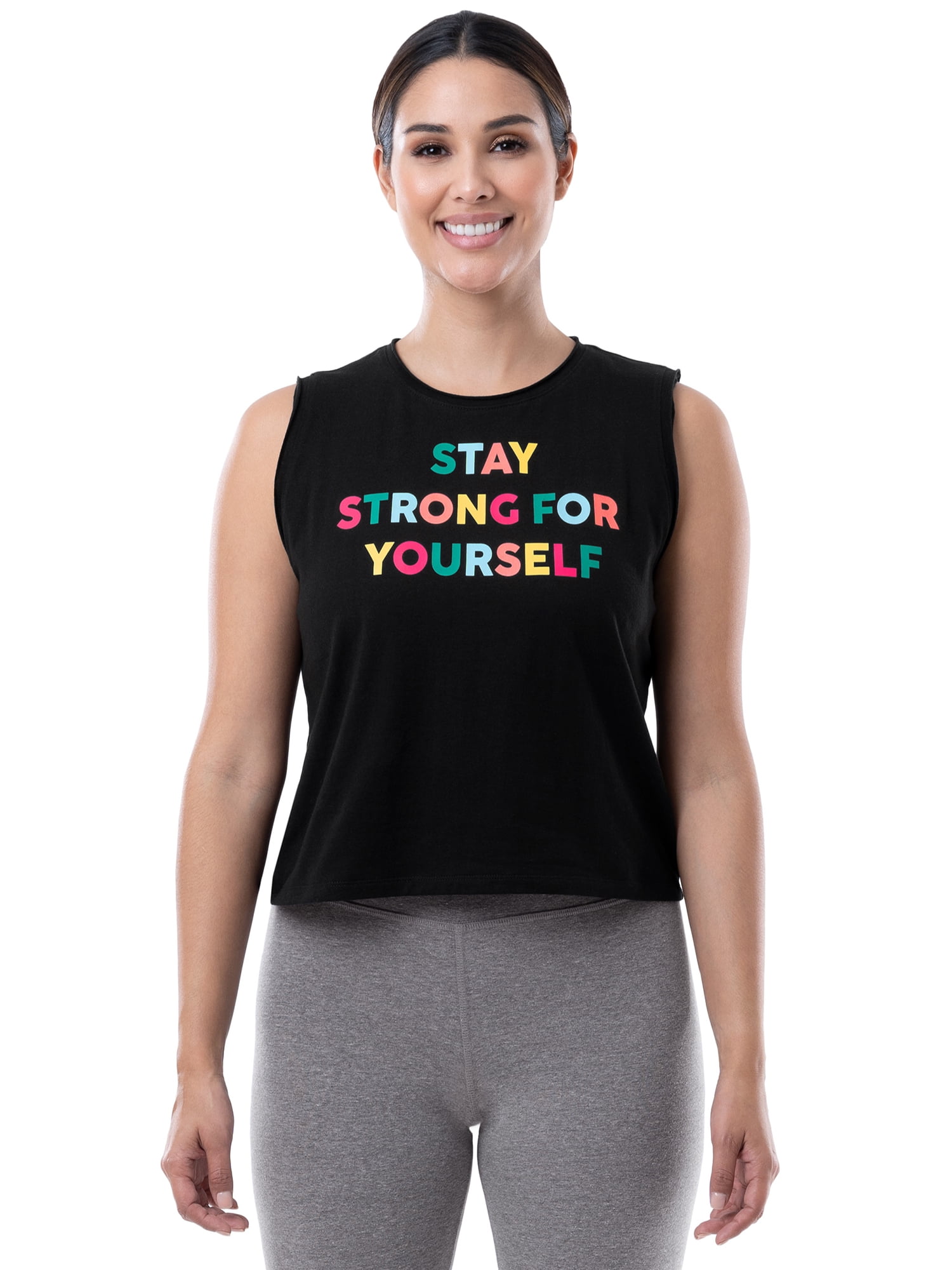 Athletic Works Women's Cotton Graphic Tank Top - Walmart.com