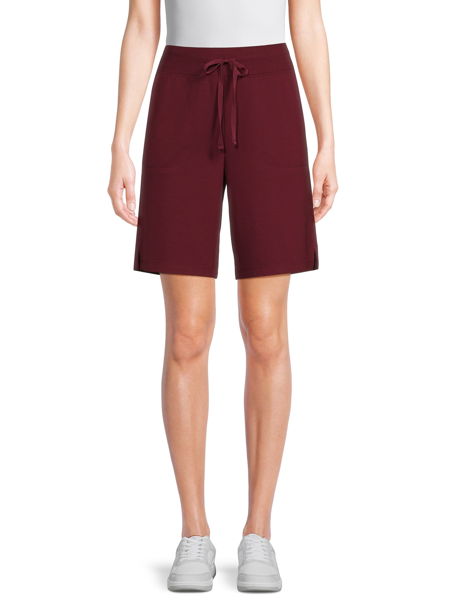 Athletic Works Women's French Terry Cloth Bermuda Shorts, Sizes XS-3XL ...