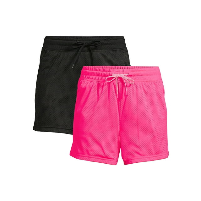 Athletic Works Women's Mesh Shorts with Pockets, 2-Pack - Walmart.com