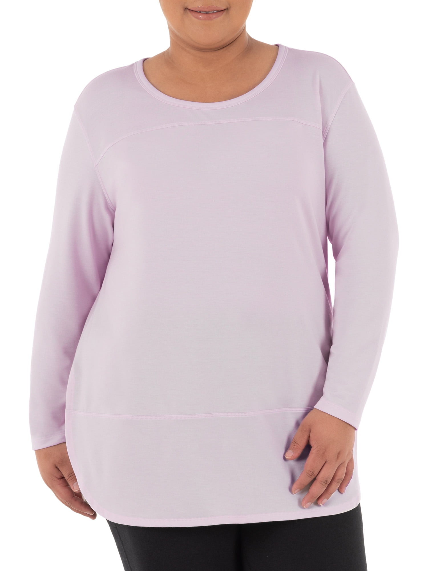 Athletic Works Women's Plus Active Long Sleeve French Terry Tunic ...