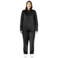 Athletic Works Women's Plus Size Active Velour Zip-Up Tracksuit Set, 2 ...