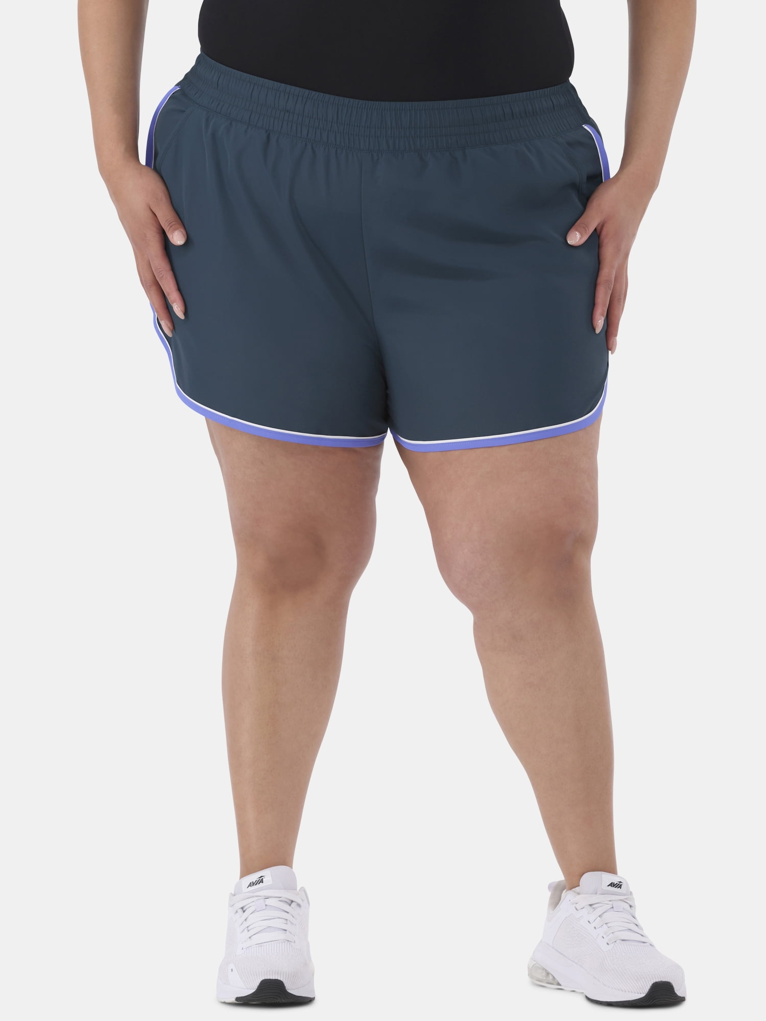 Athletic Works Women's and Women's Plus Piped Running Shorts, Sizes XS ...