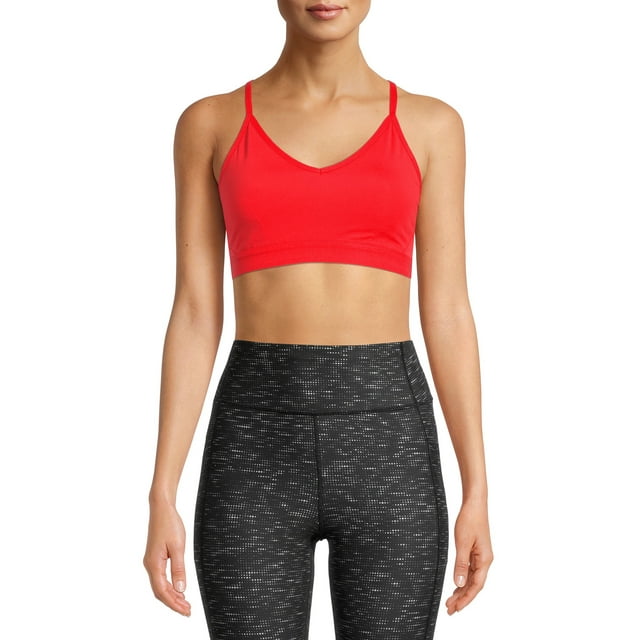 Athletic Works Women's Racerback Sports Bra - Polyester Spandex ...