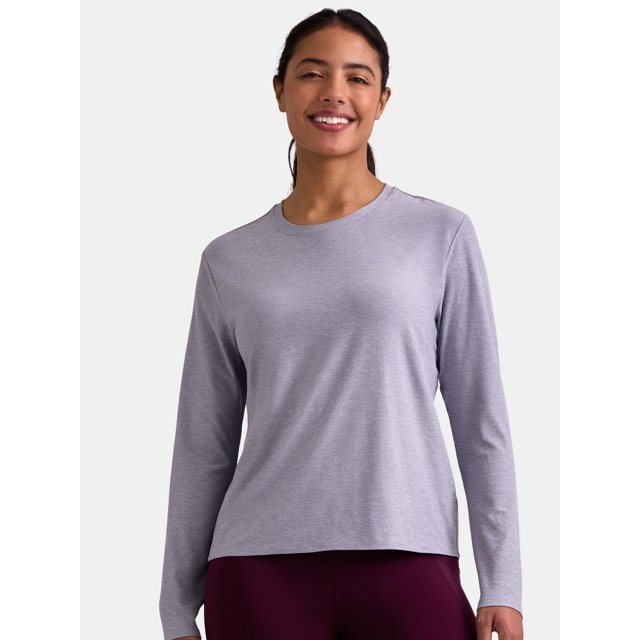 Athletic Works Women's and Women's Plus ButterCore Soft Tee with Long ...