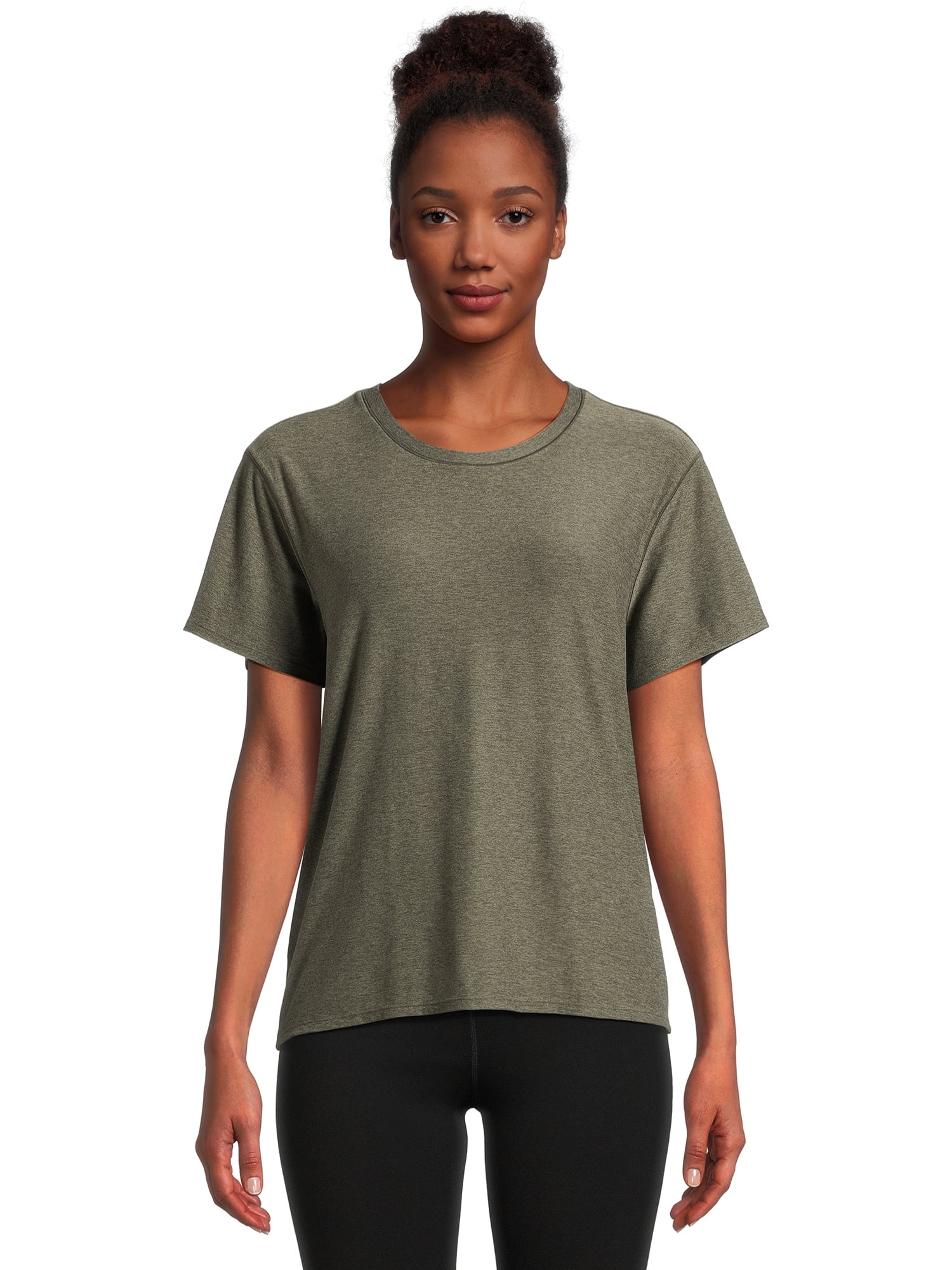 Athletic Works Women's Super Soft Tee with Short Sleeves, Sizes XS-XXXL ...