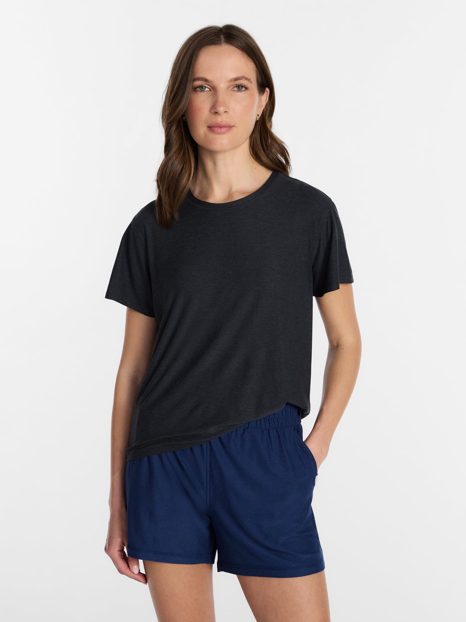 Athletic Works Women's and Women's Plus Relaxed ButterCore Tee with ...