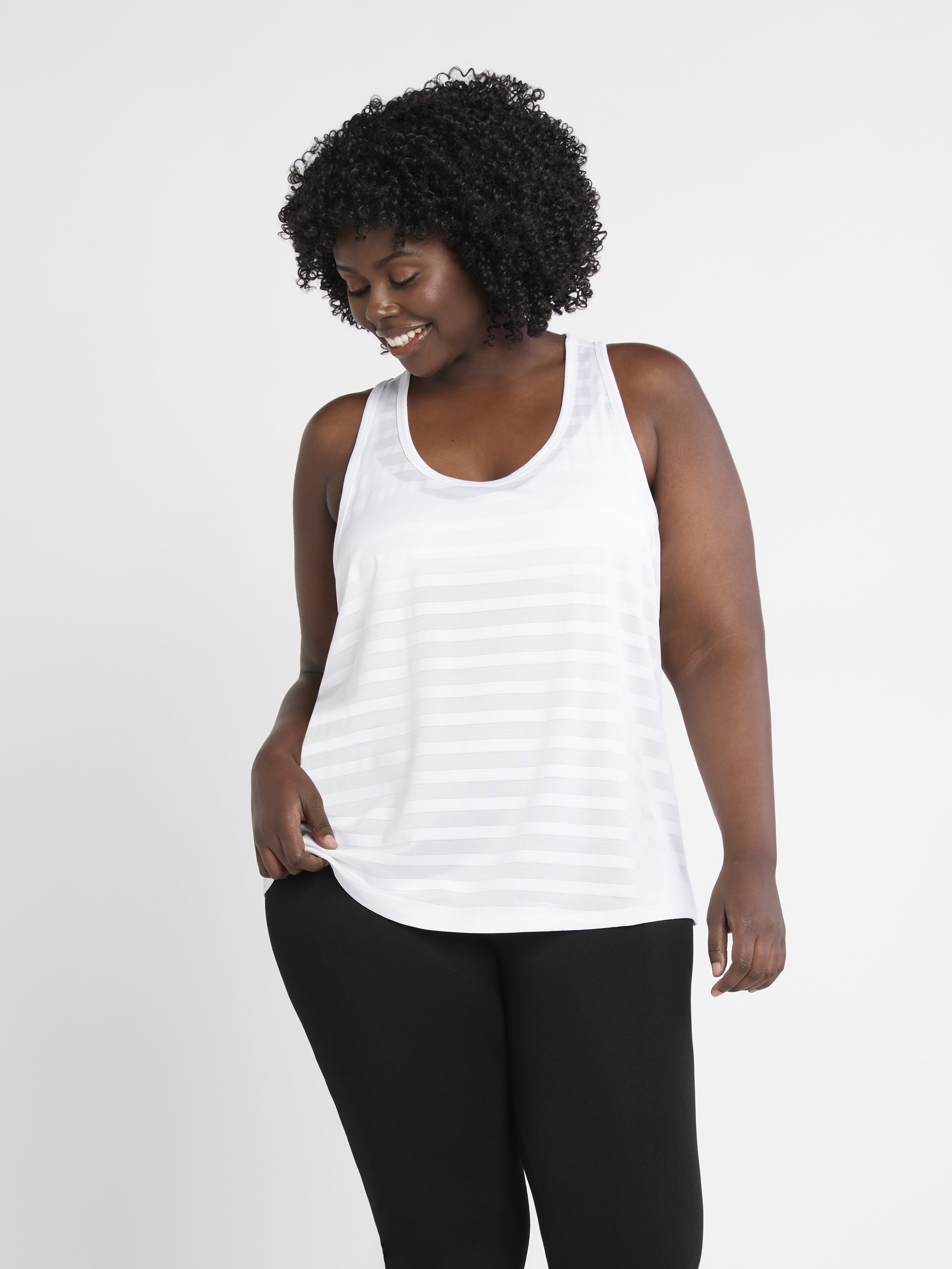 Athletic Works Women's and Women's Plus Active Scoop Mesh Tank Top ...