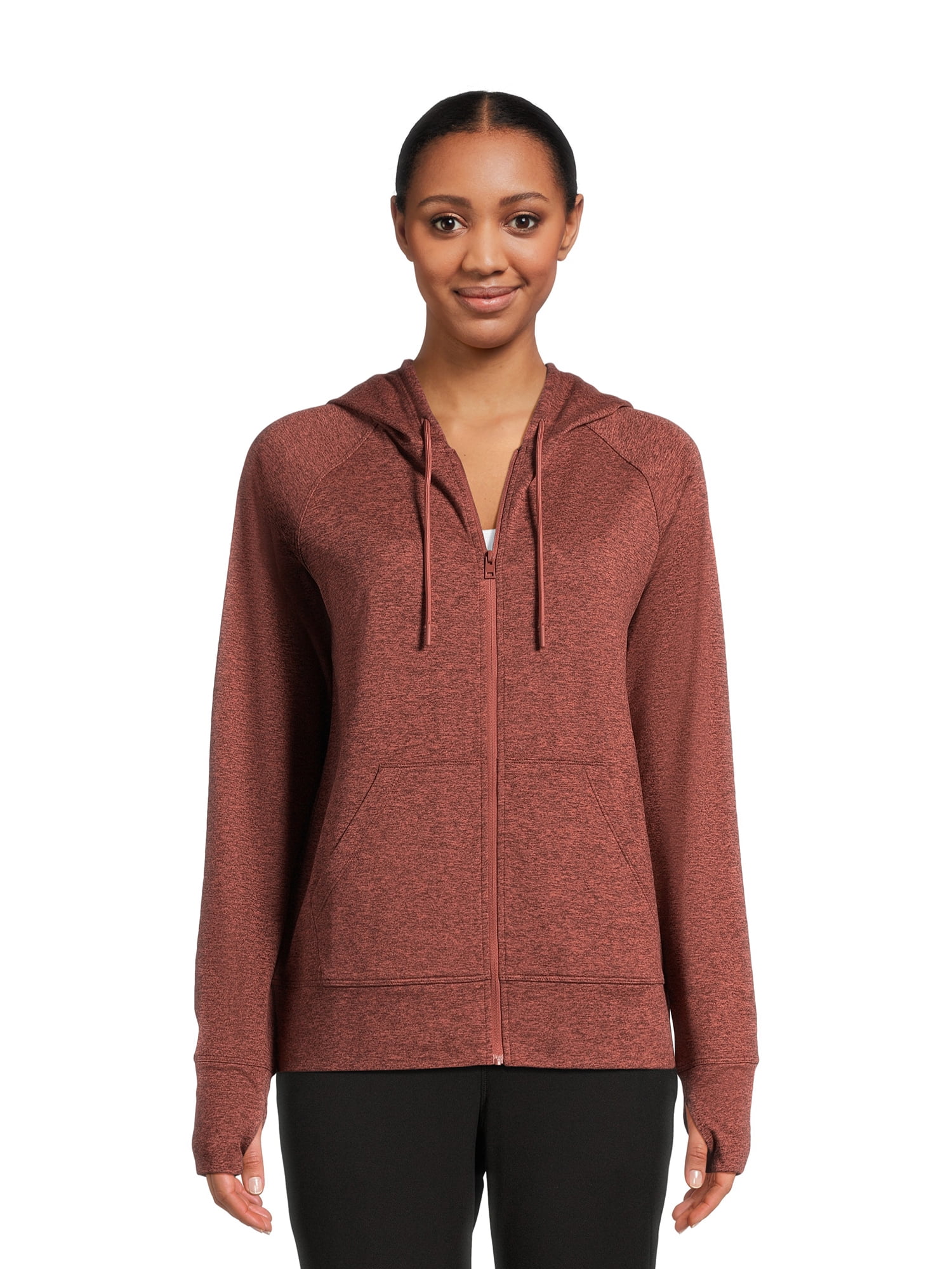 Athletic Works Women’s and Women's Plus ButterCore Lightweight Zip-Up ...