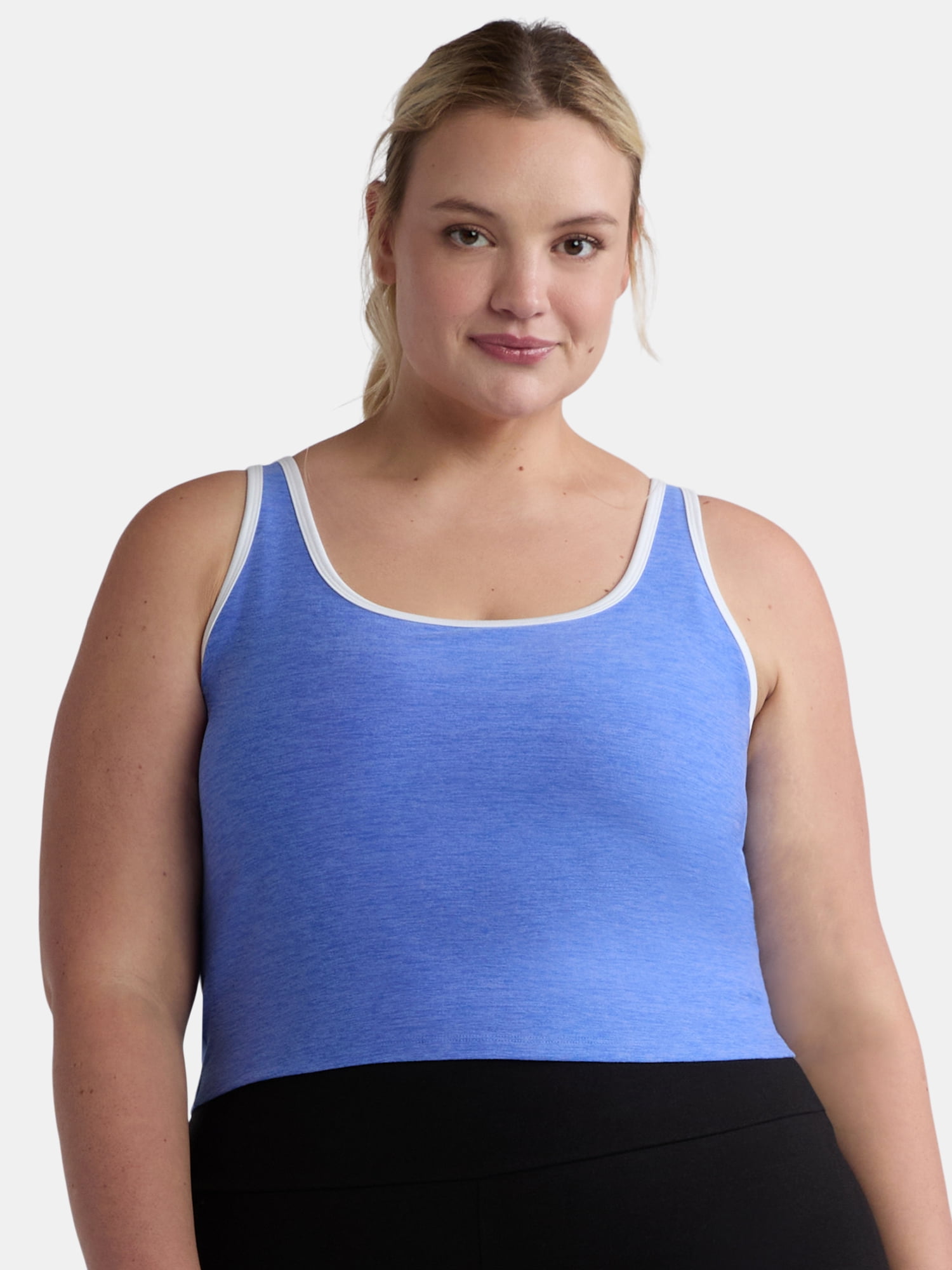 Athletic Works Women's and Women's Plus ButterCore Tipped Tank Bra ...