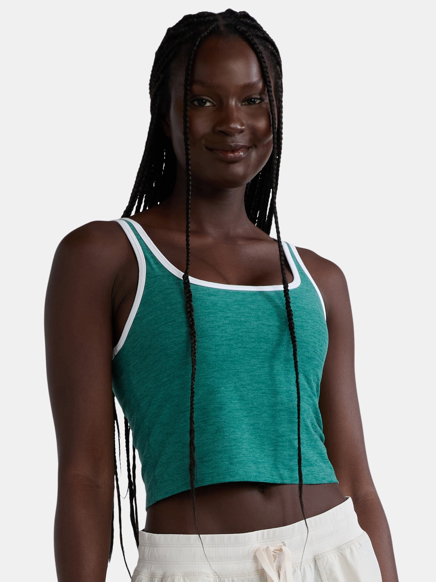 Athletic Works Women's and Women's Plus ButterCore Tipped Tank Bra ...