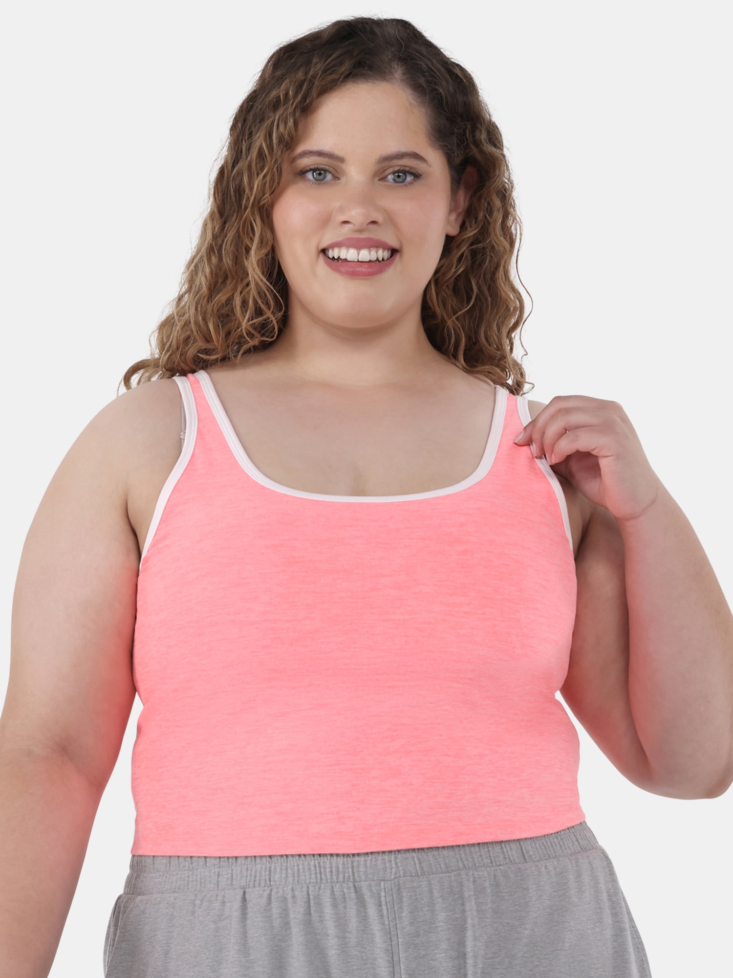 Athletic Works Women's and Women's Plus ButterCore Tipped Tank Bra ...