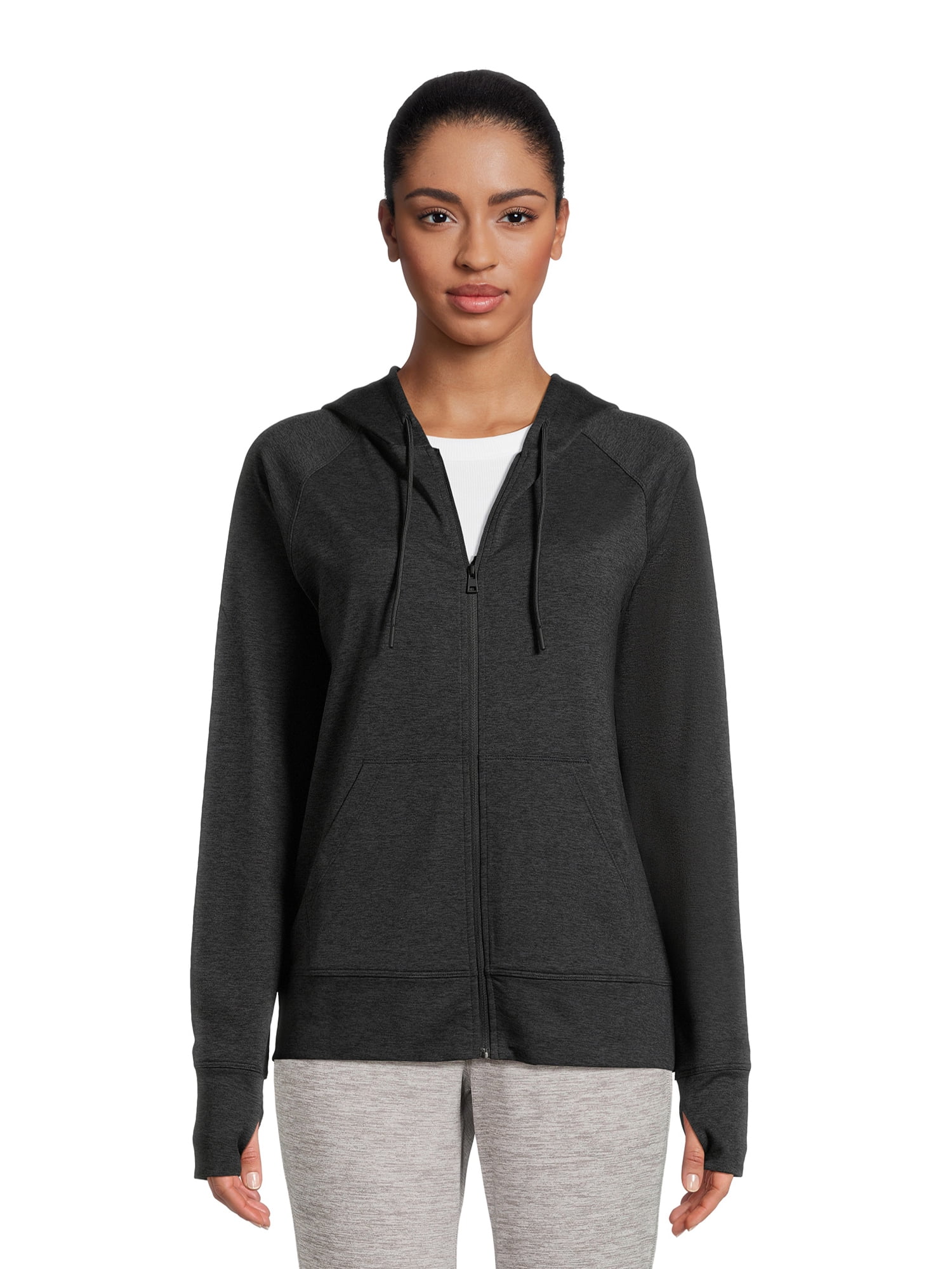 Athletic Works Women’s and Women's Plus Buttery Soft Lightweight Zip-Up ...