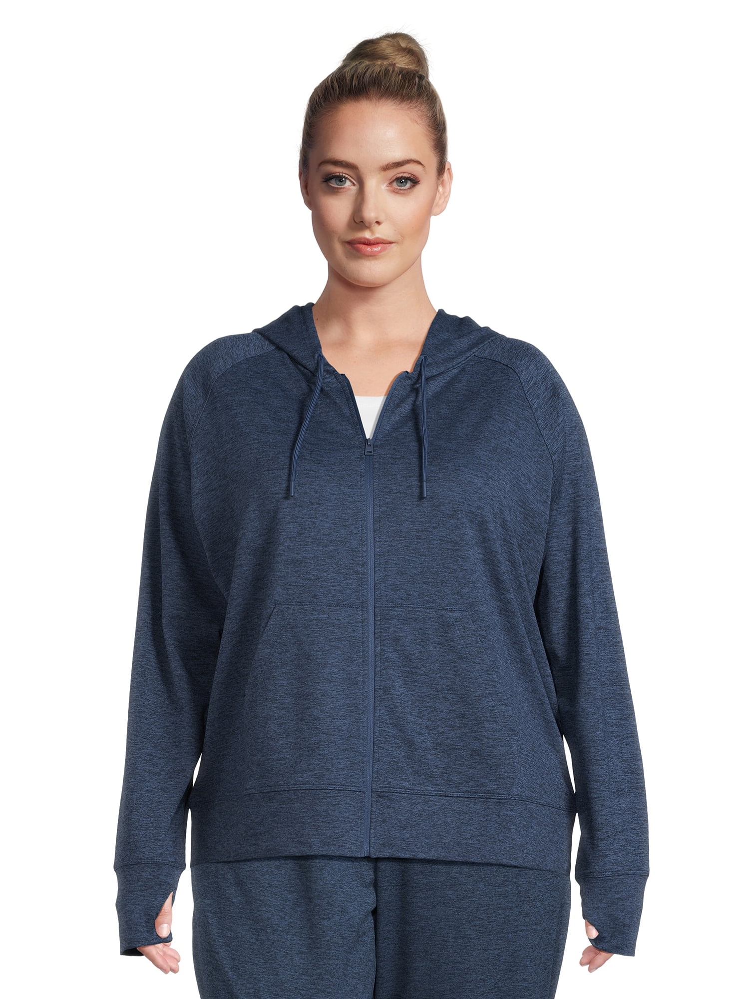 Athletic Works Women’s and Women's Plus Buttery Soft Lightweight Zip-Up ...
