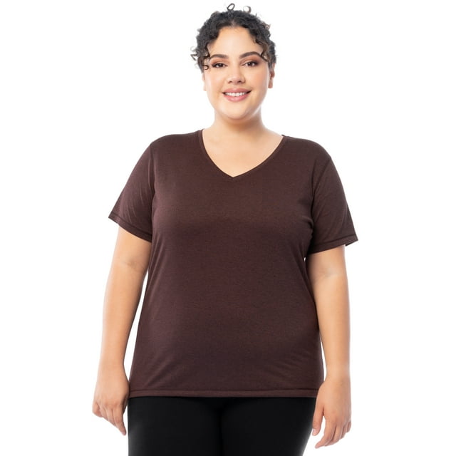 Athletic Works Women's and Women's Plus Core Active V-Neck T-Shirt ...