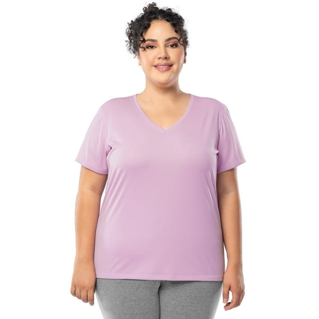 Athletic Works Women's and Women's Plus Core Active V-Neck T-Shirt ...