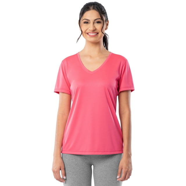 Athletic Works Women's and Women's Plus Core Active V-Neck T-Shirt ...