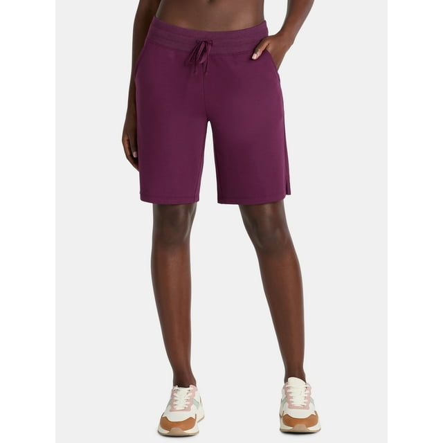 Athletic Works Women's and Women's Plus French Terry Cloth Bermuda ...