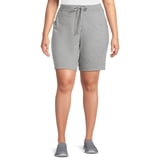 Athletic Works Women's and Women's Plus French Terry Bermuda Shorts ...