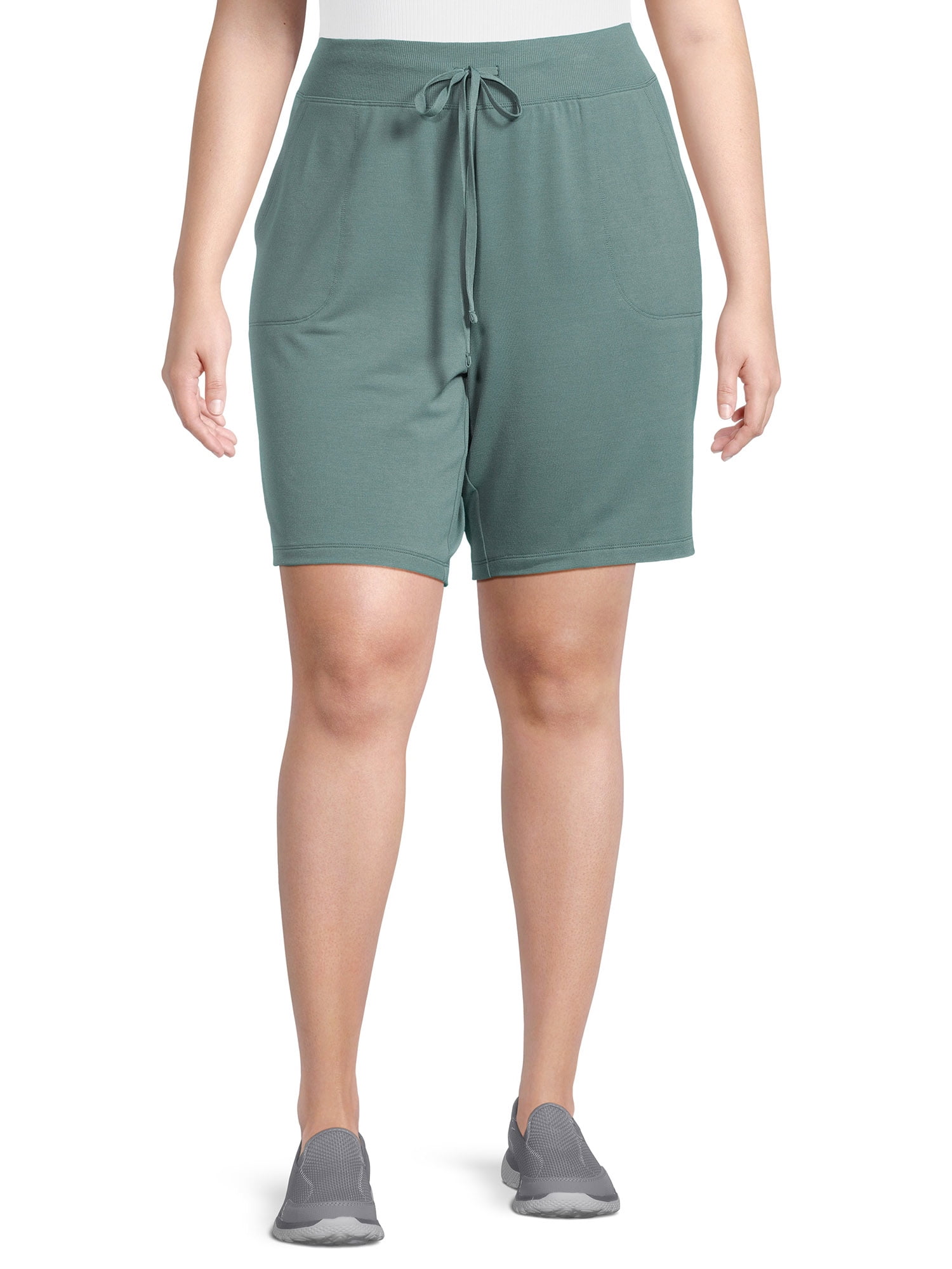 Athletic Works Women's and Women's Plus French Terry Cloth Bermuda ...