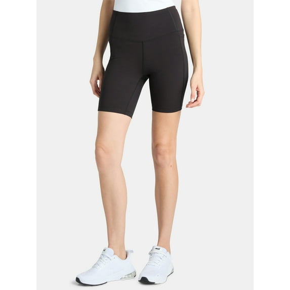 Athletic Works Women's and Women's Plus High Rise Bike Shorts, Size XS ...