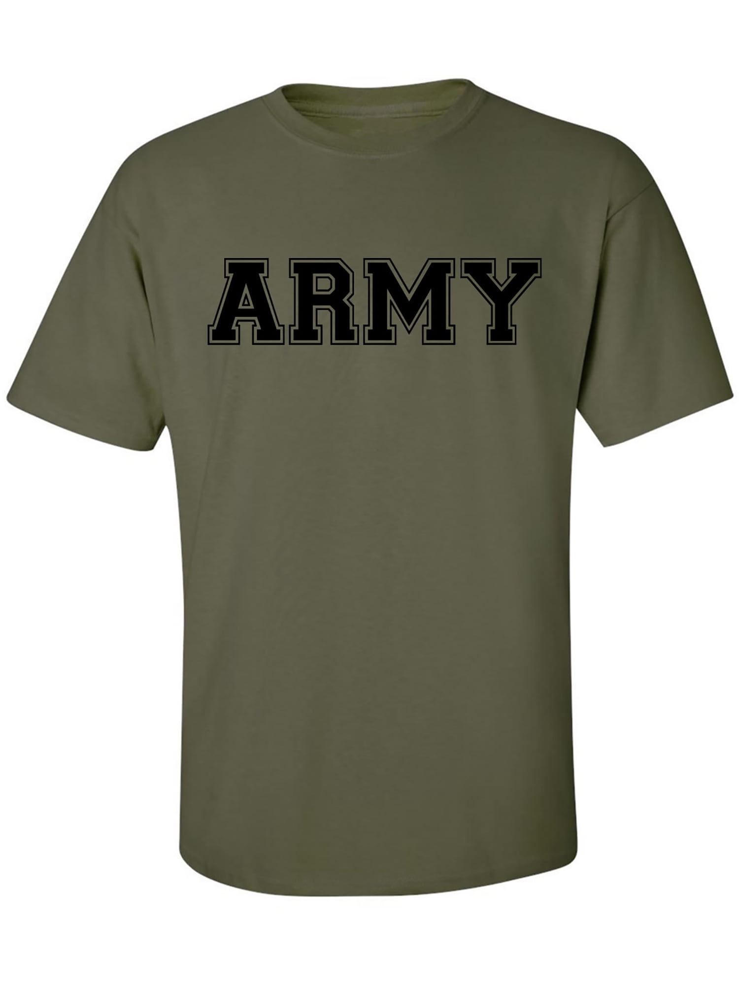 Athletic print "ARMY" Short Sleeve T-Shirt in military green - Walmart.com