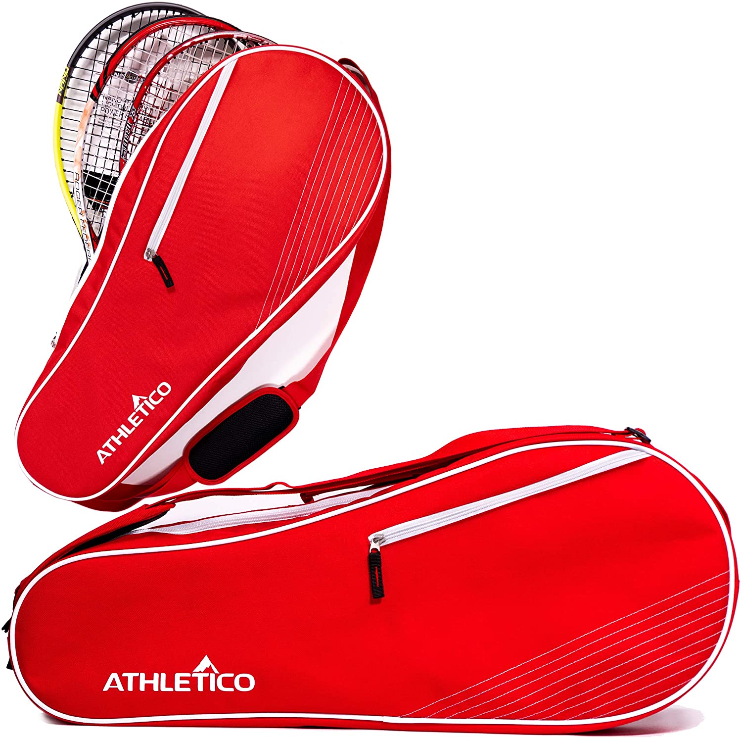 Athletico 3 Racquet Tennis Bag | Lightweight, Padded & XL Case Cover ...
