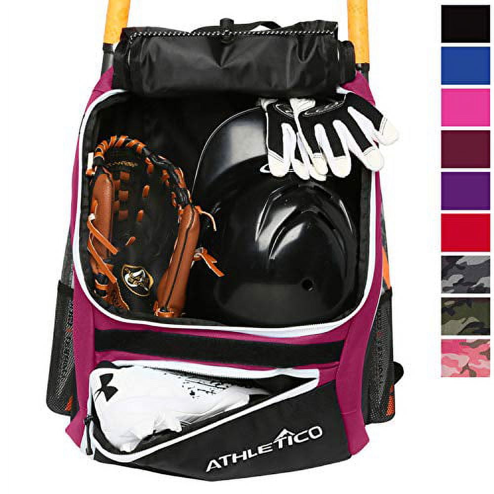 Athletico Baseball Bat Bag - Backpack for Baseball, T-Ball and Softball ...