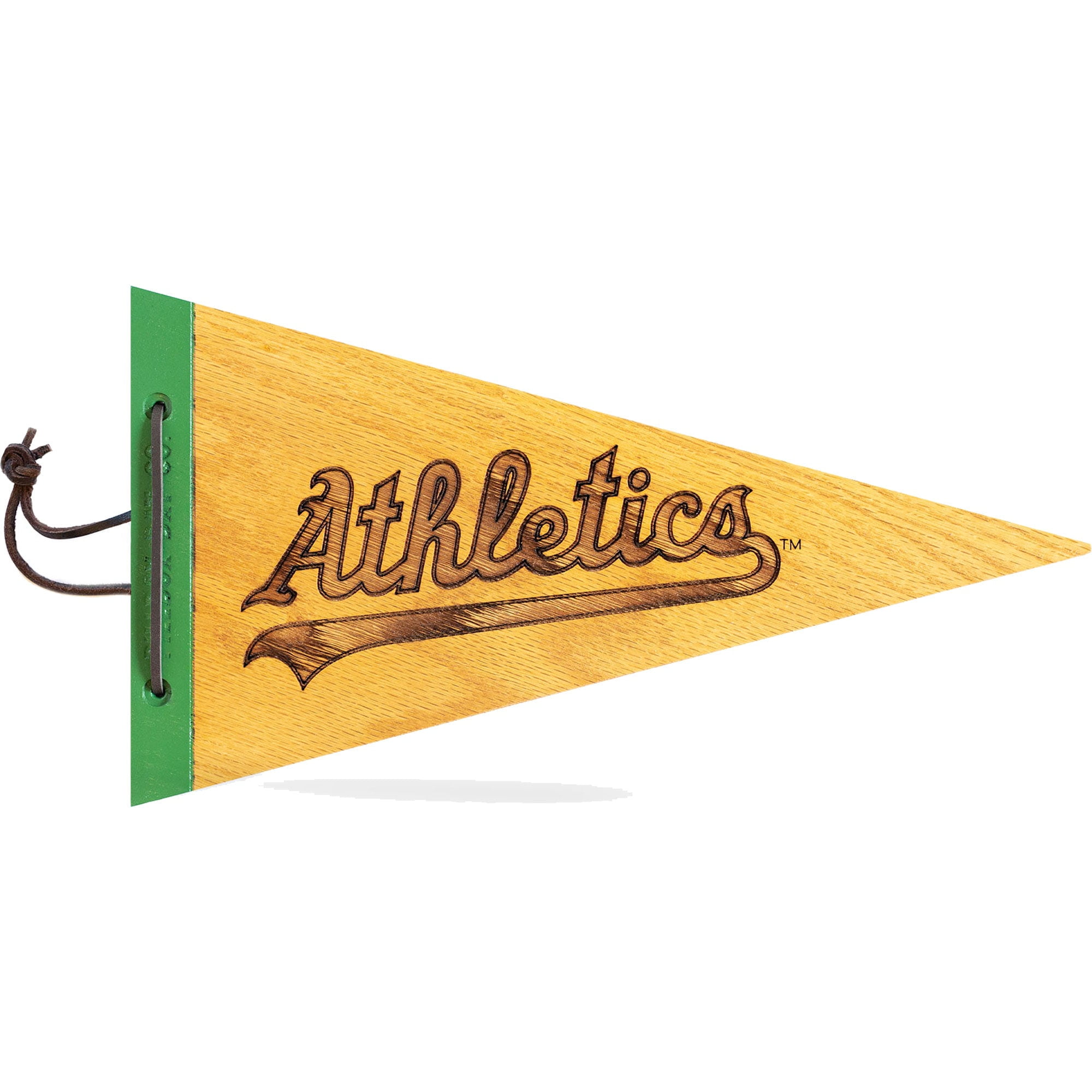 Athletics 7" x 12" Wood Pennant - Walmart.com